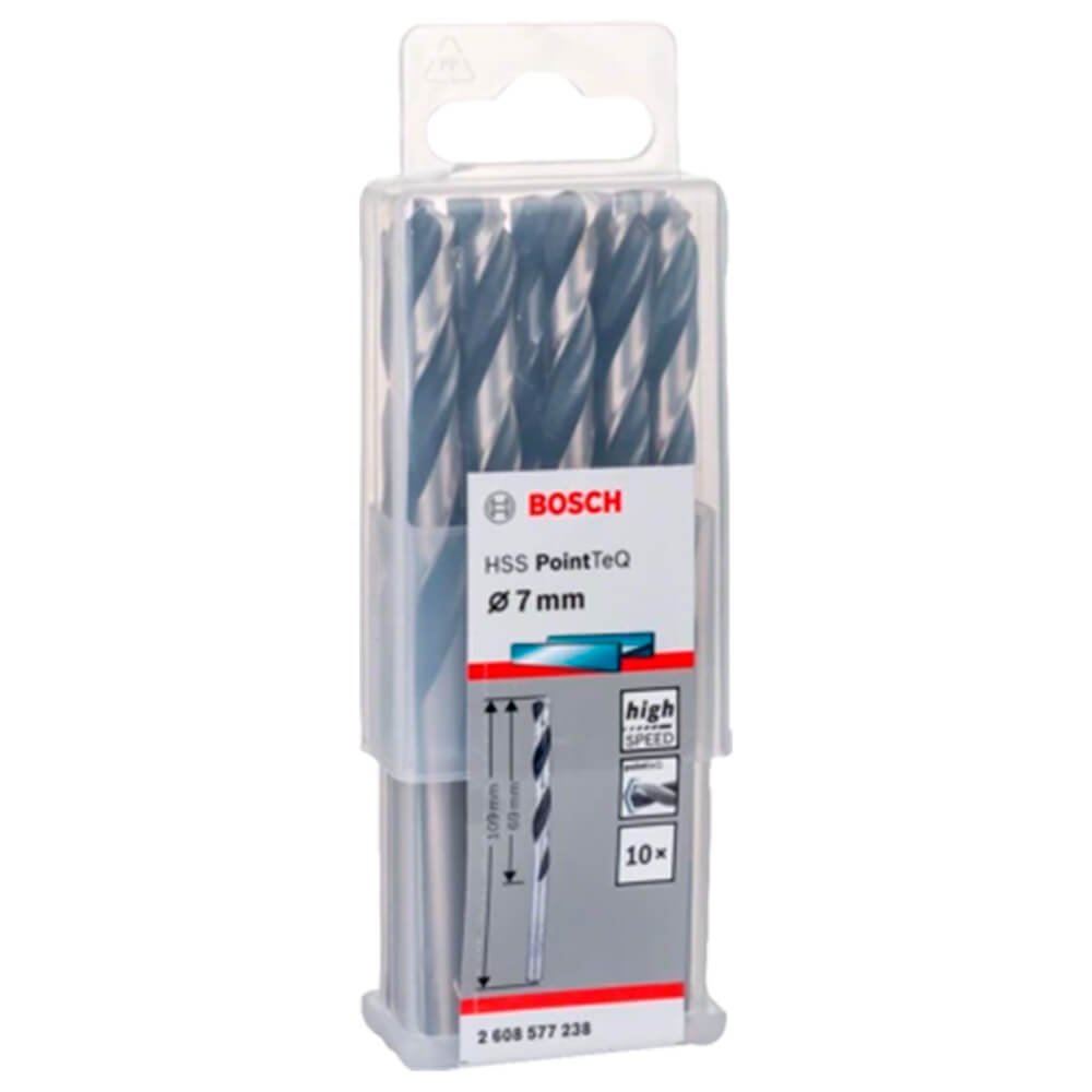 Broca HSS PointTeQ 7mm Com 10 Peças - 2608577238 - Bosch - Felap ...